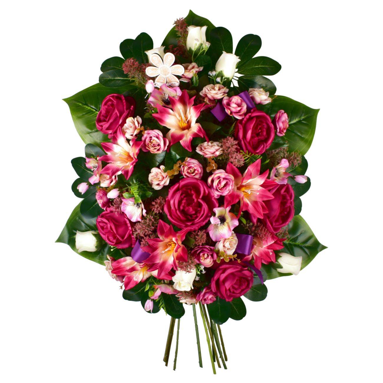 Fleurs artificielles Cimetière - Raquette funéraire - Rose bouton ...